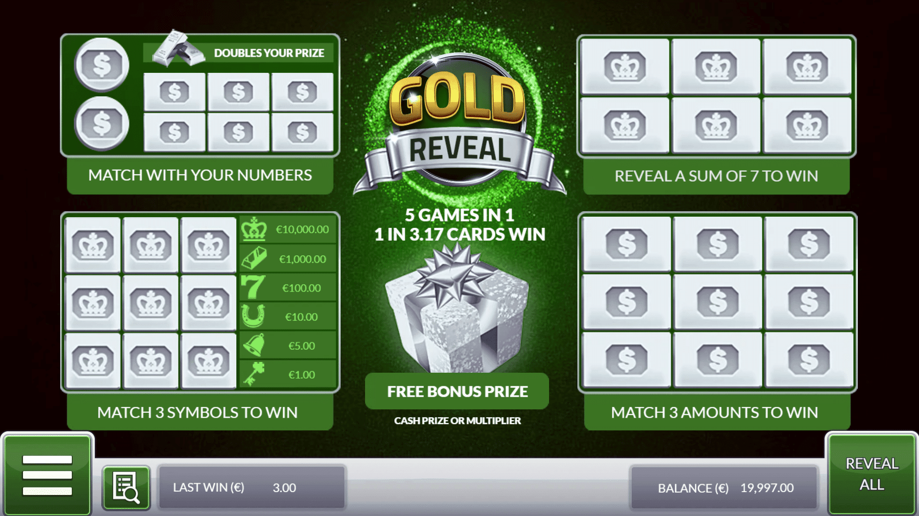 Gold Reveal - Air Dice