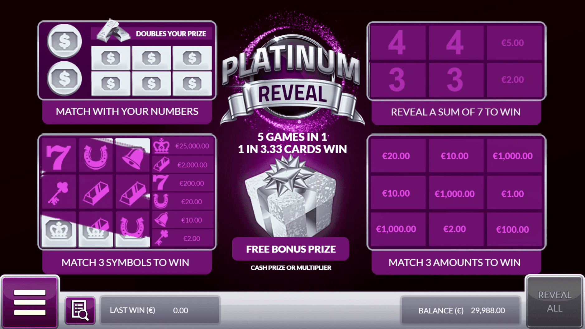 Platinum Reveal - Air Dice