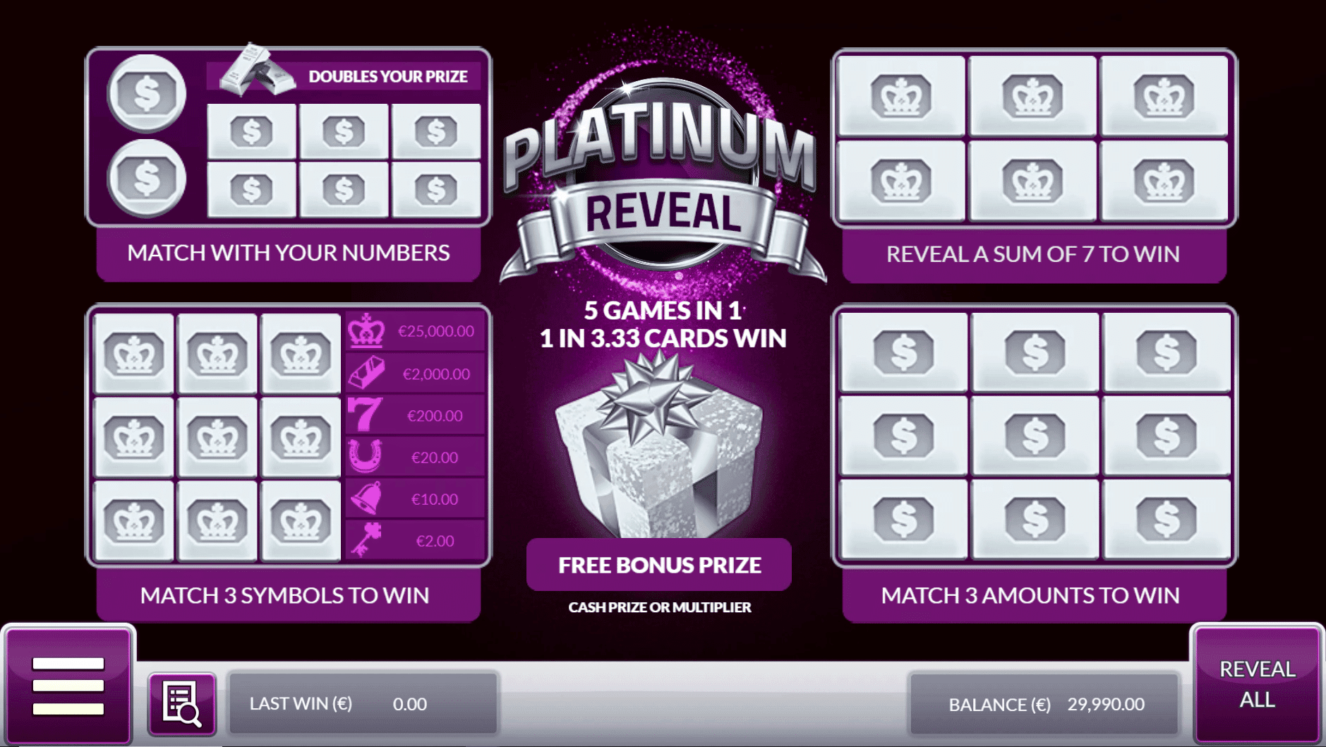 Platinum Reveal - Air Dice